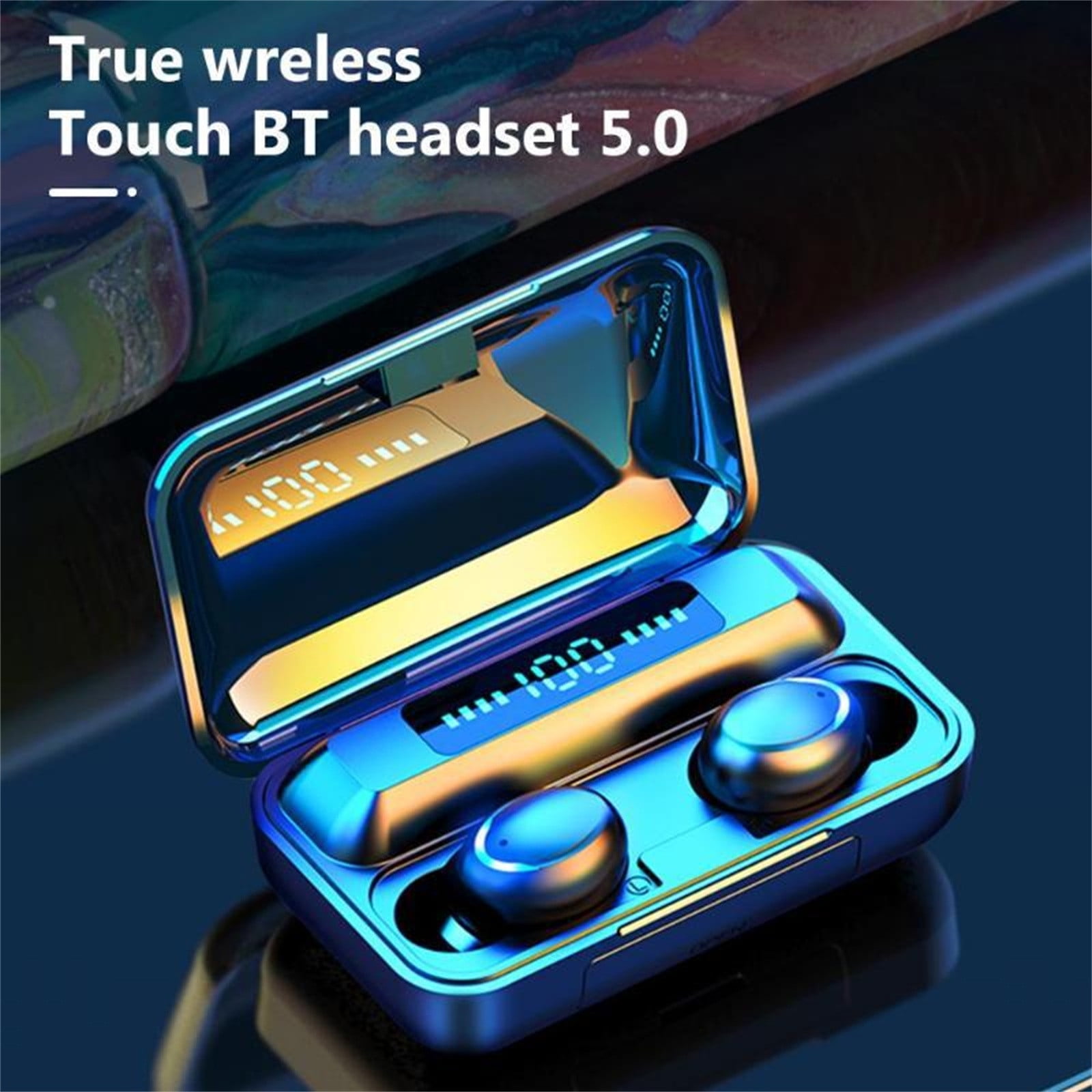 Digital Display Wireless Bluetooth Earphones Headphones in Ear Earbuds ...