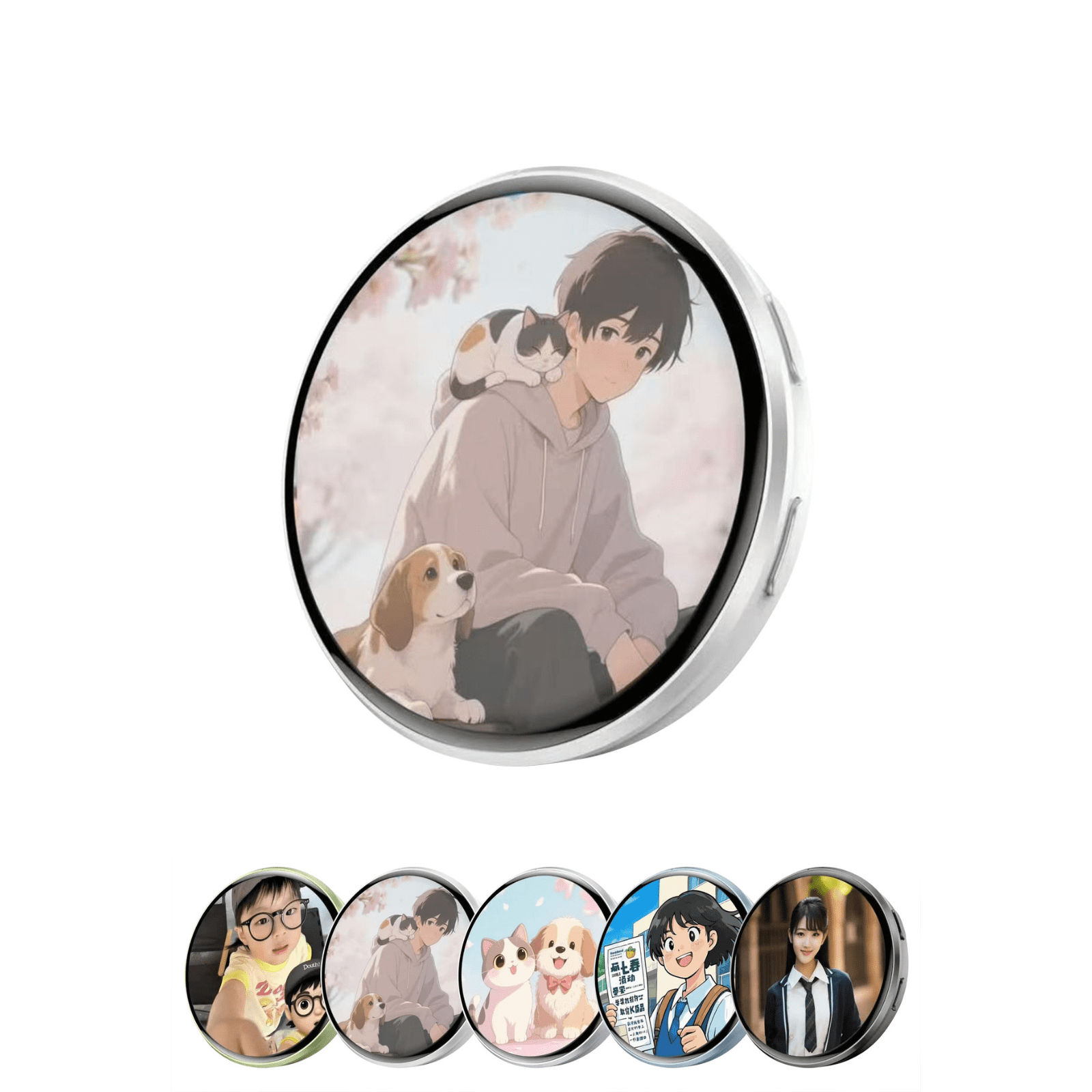 Digital Displayed Pixel Badge Pin, Chamii Ani-Pin Dynamic Touch Screen ...