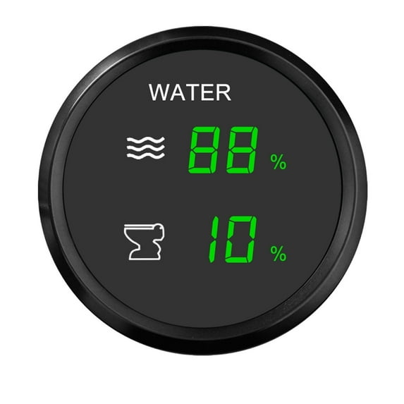 Digital Dual 52mm Gauge With Warning Water Level Meter+Sewage Level Meter For Water Sewage Level ...