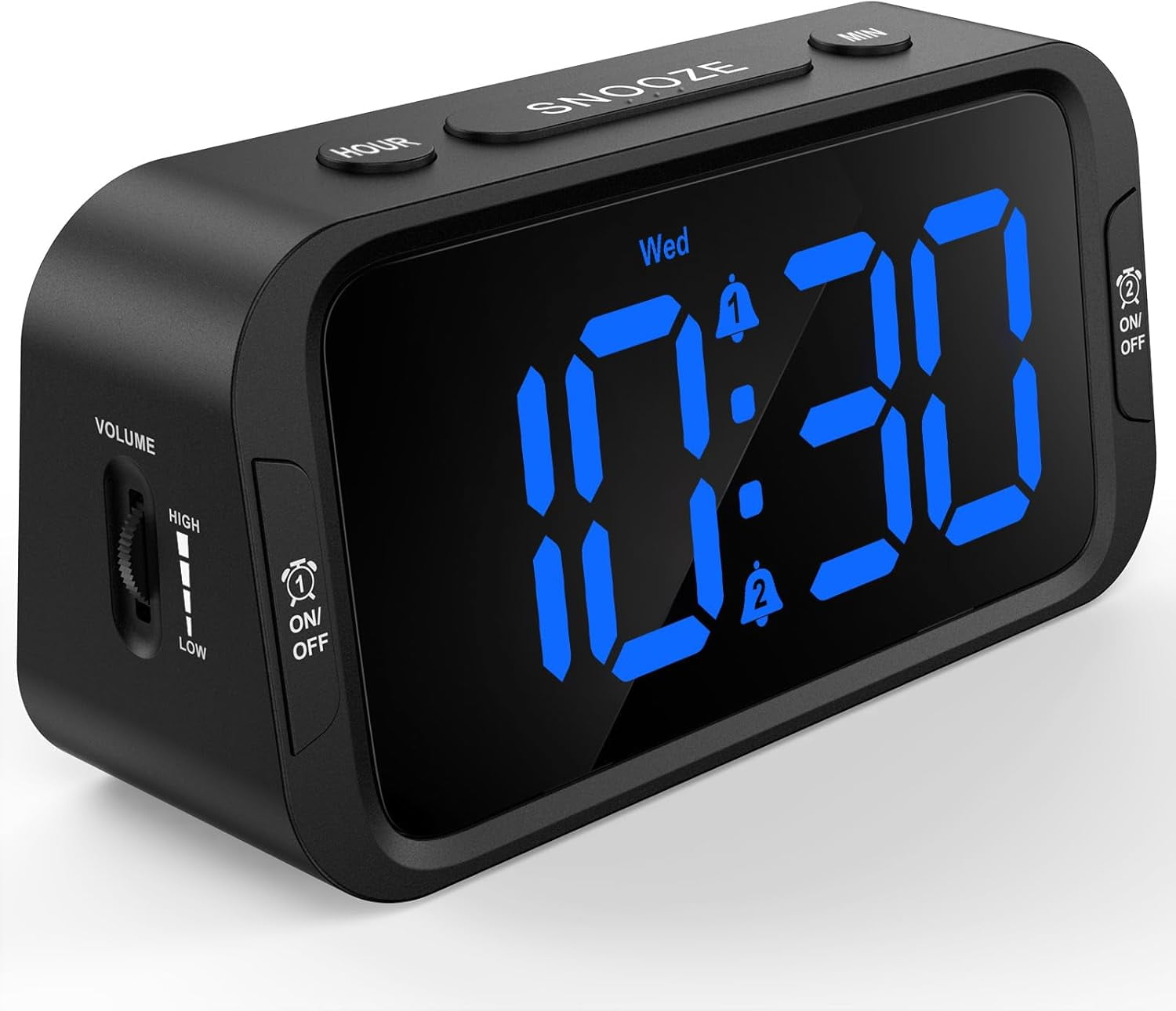 Digital Dual Alarm Clock for Bedroom, Easy to Set, 0-100% Dimmer, USB ...