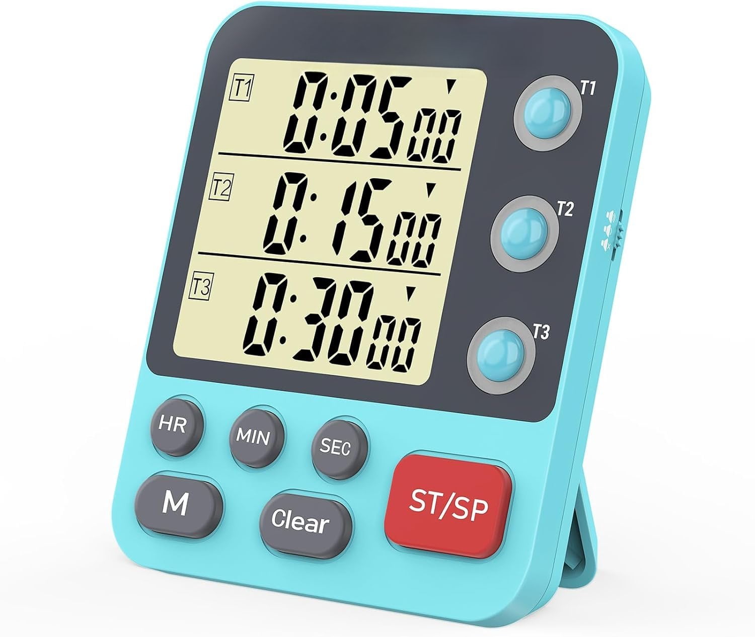 Digital Dual Kitchen Timer, 3 Channels Countdown Triple Timer for ...