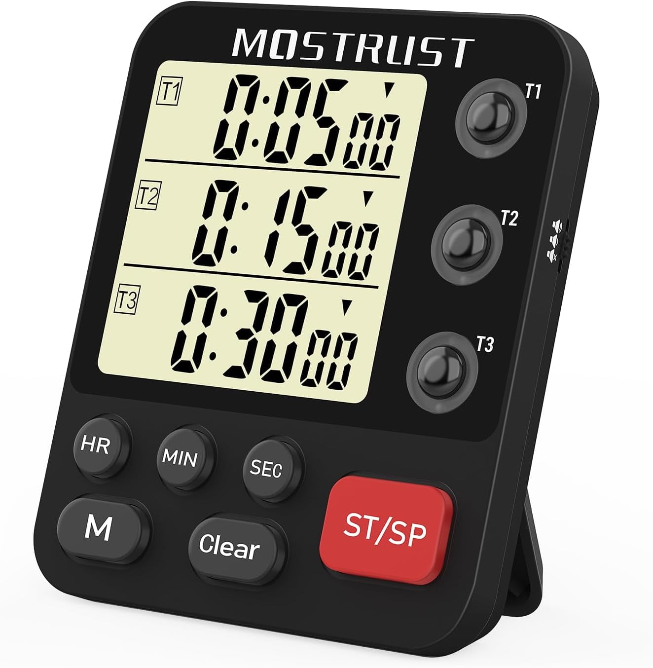 Digital Dual Kitchen Timer, 3 Channels Triple Countdown Timer for ...
