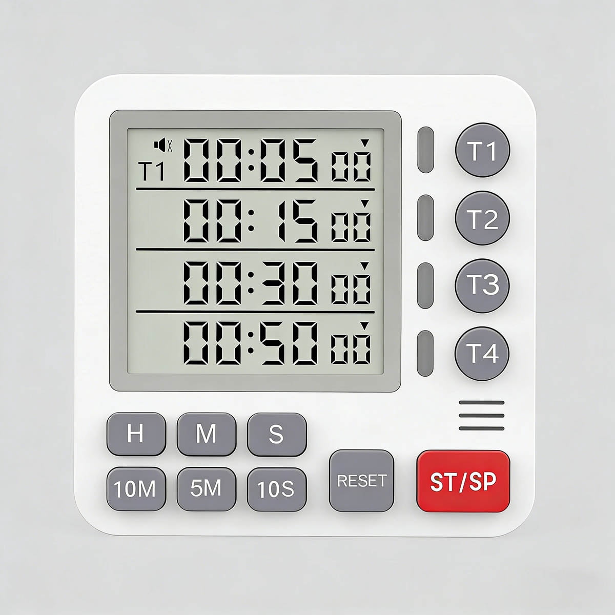 Digital Dual Kitchen Timer, 4-Channel Magnetic Countdown Timer for ...