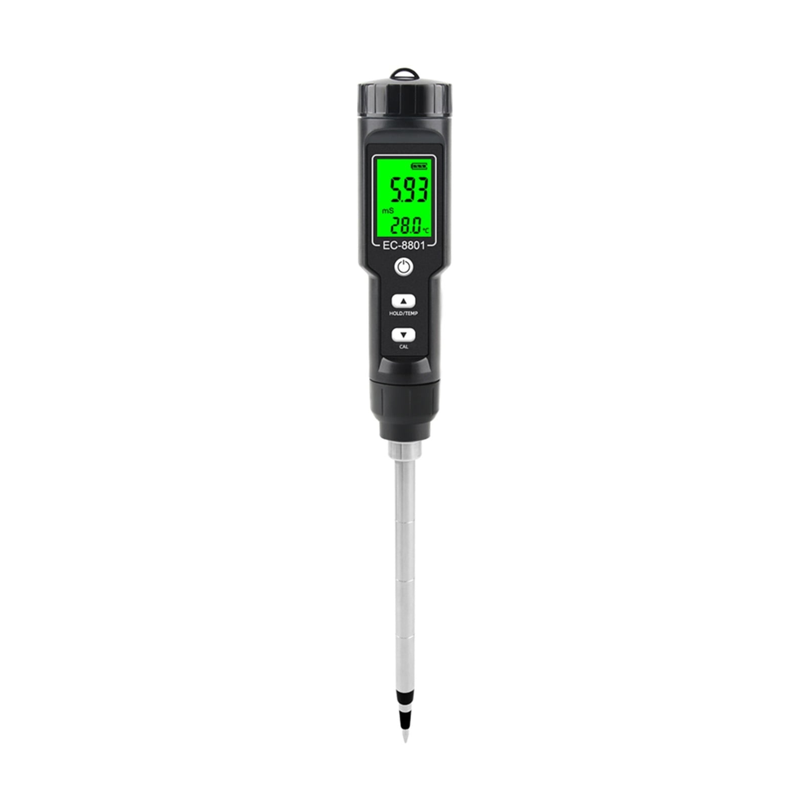 Digital EC/Temp Soil Tester 0.00~10.00mS/cm Conductivity Meter Sensor ...