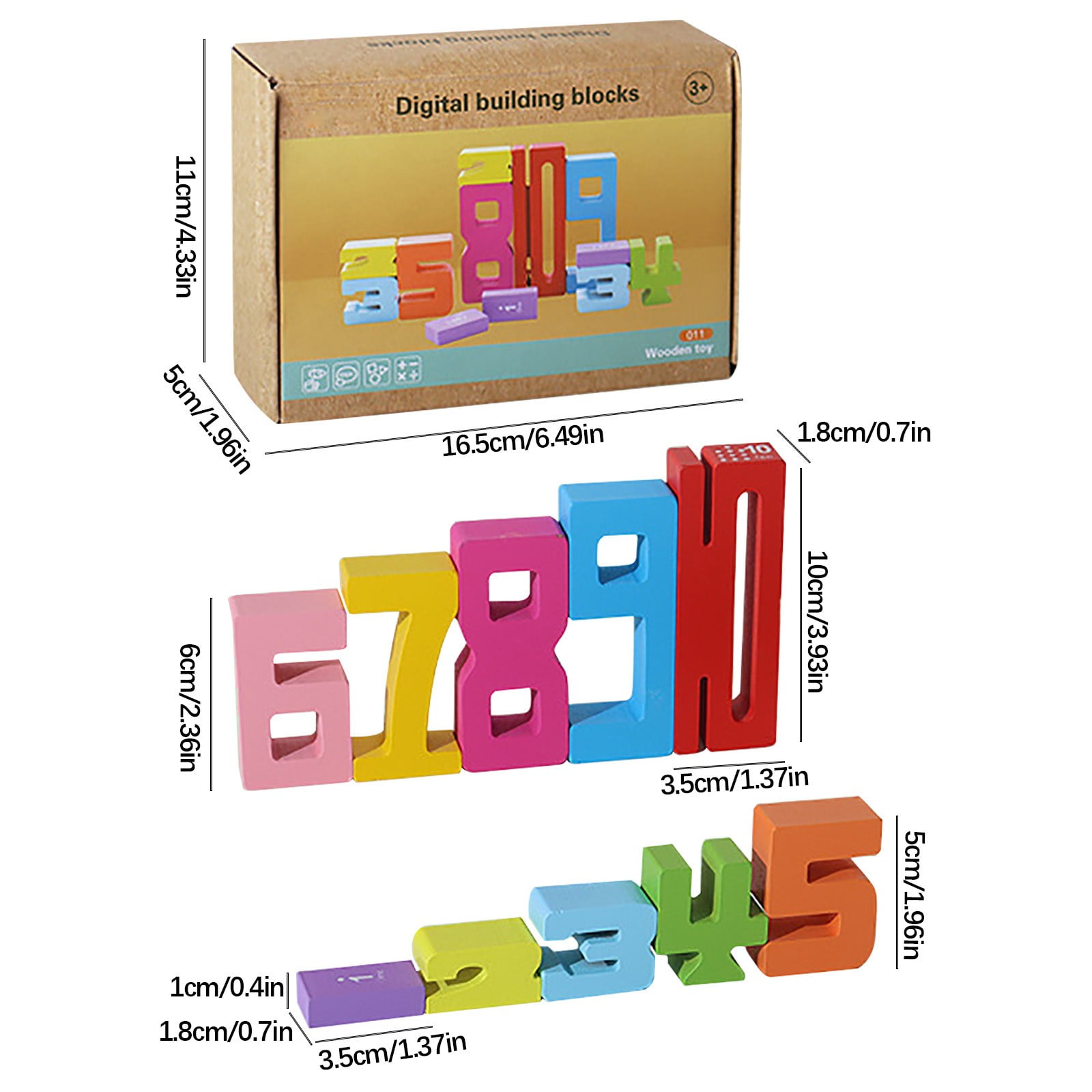 Digital Educational Toys Heuristic Wooden Digital Building Blocks ...
