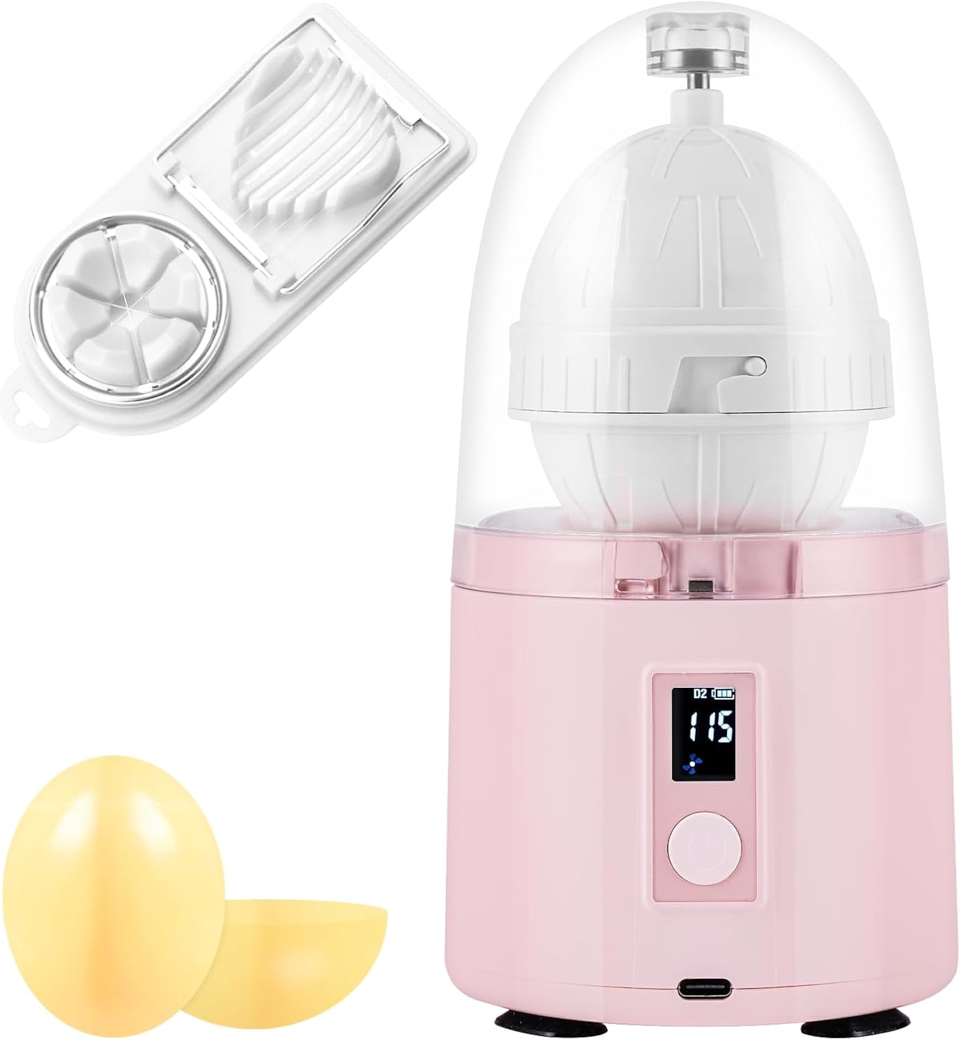 Digital Egg Scrambler in Shell Golden Egg Maker Spinner with Slicer ...
