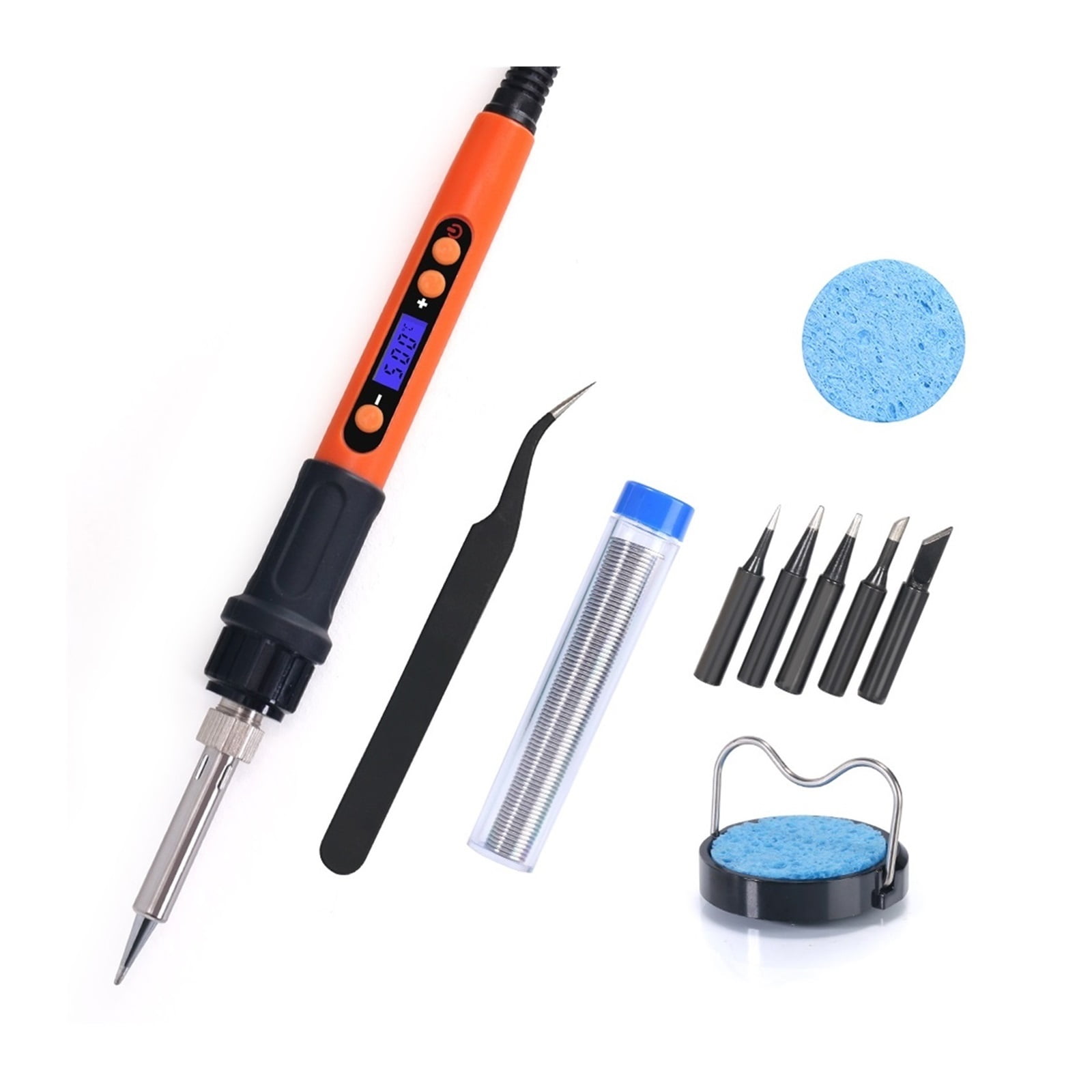 Digital Electric Soldering Iron Kit,Set Temperature Adjustable Welding ...