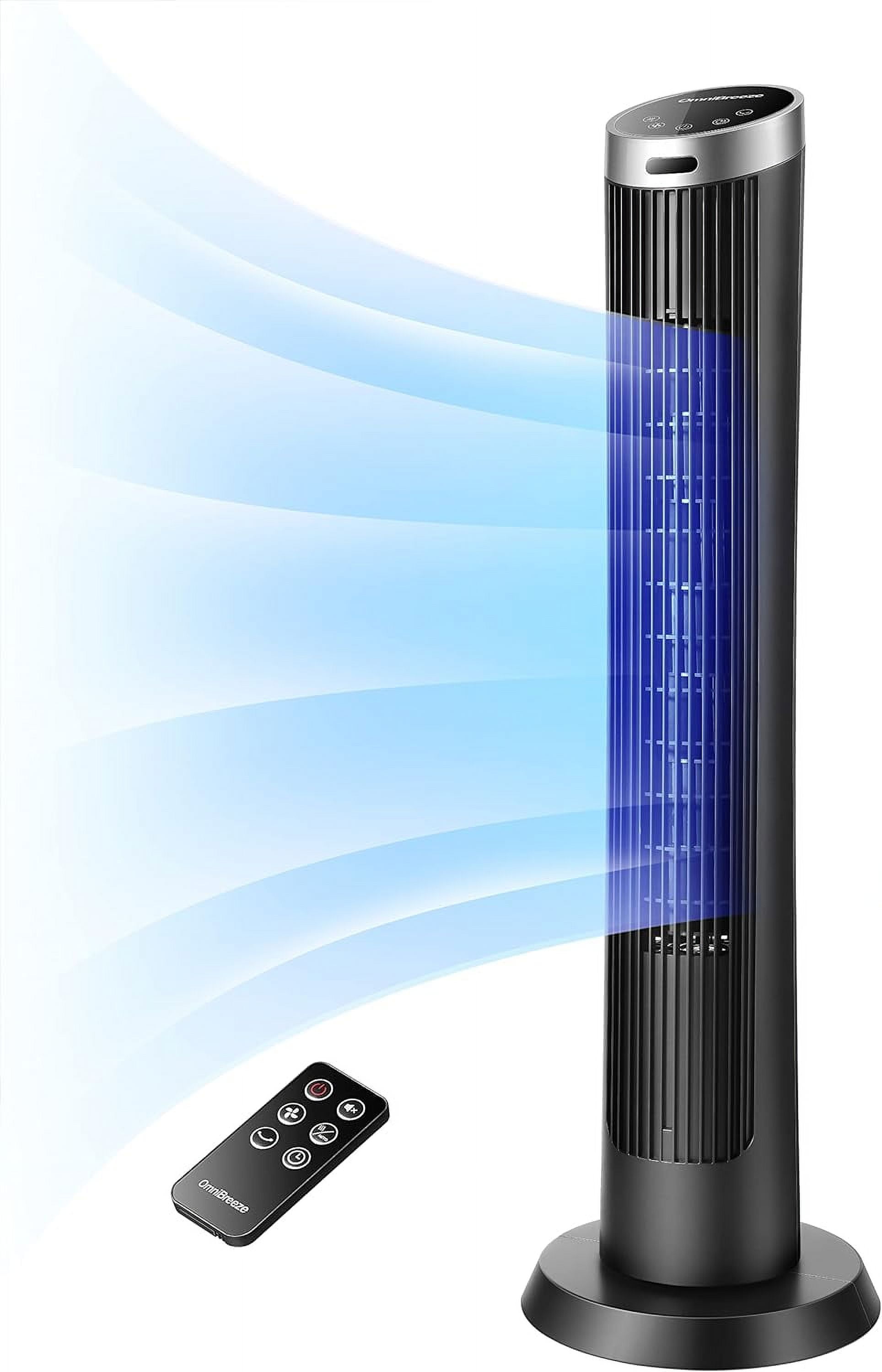 Digital Electric Tower Fan, with Remote Control, LED Display, Standing ...