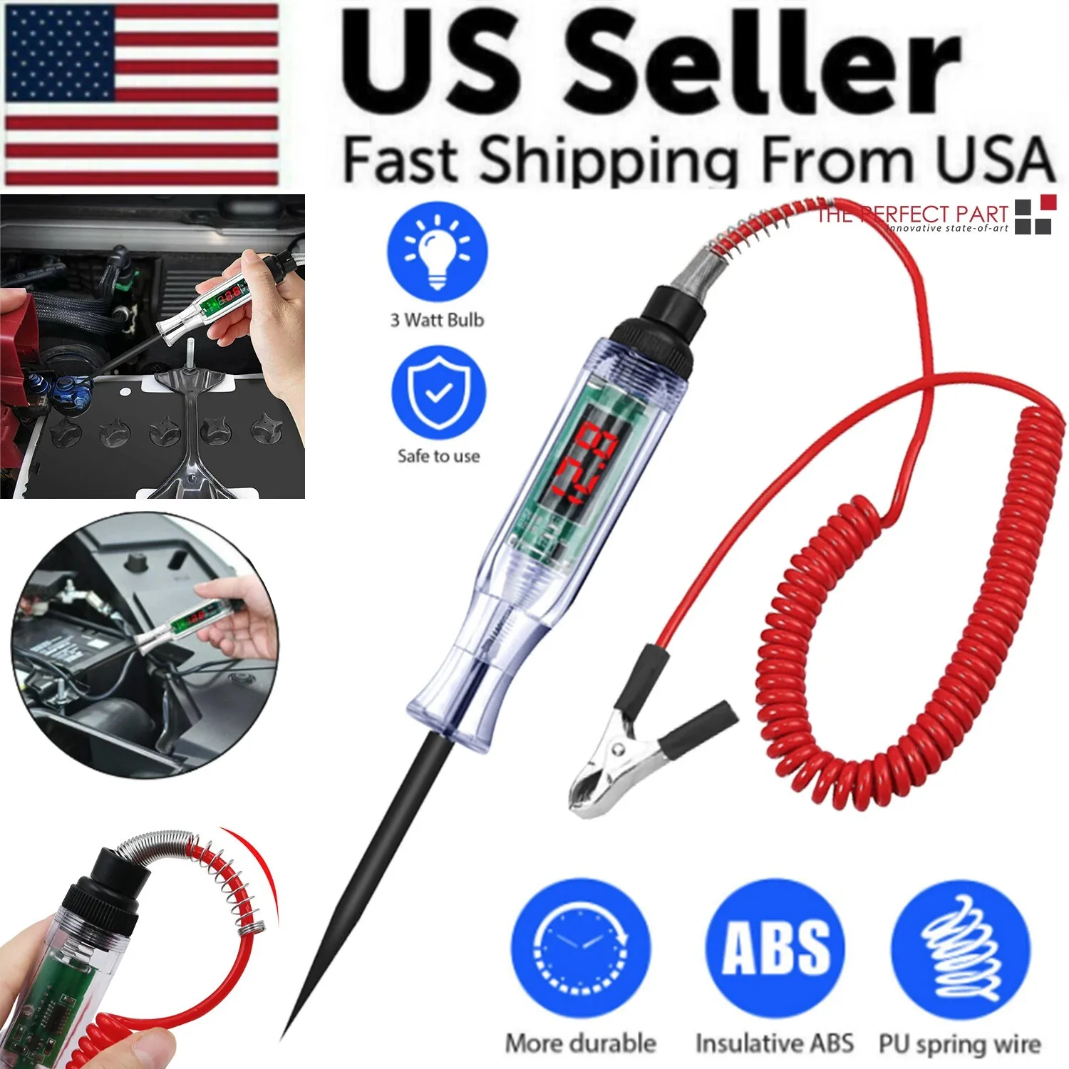 Digital Electric Voltage Circuit Tester Automotive Test Light Car Truck ...