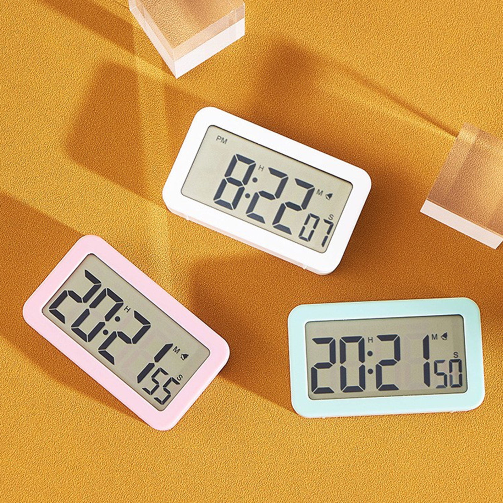 Digital Electronic Clock with LED Display, Snooze Alarm, 12/24H Time, Countdown Timer - Mint ...