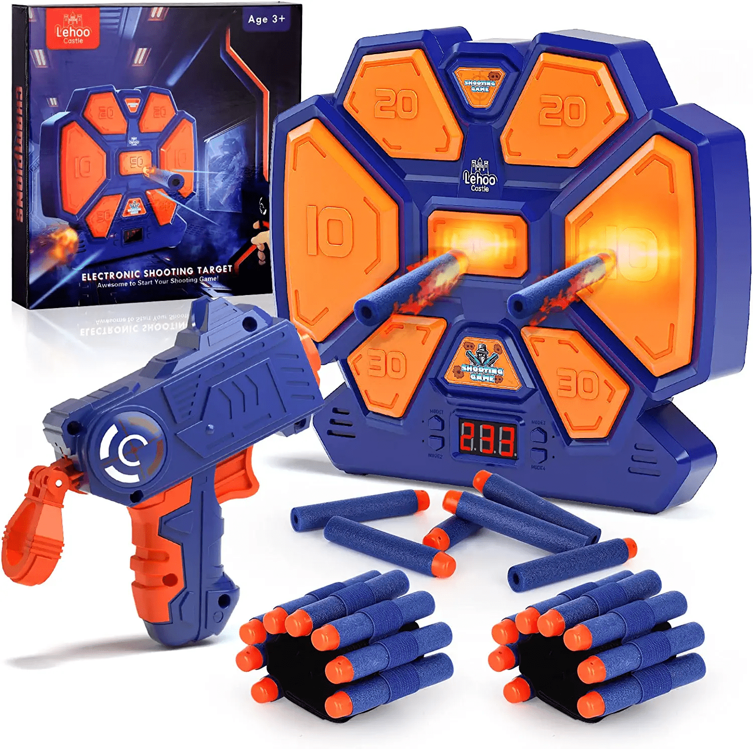 Digital Electronic Scoring Shooting Target for Nerf Gun, Auto Reset ...