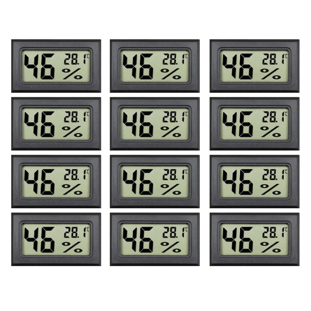 Digital Electronic Temperature Gauge Thermometer Hygrometer LCD Display ...