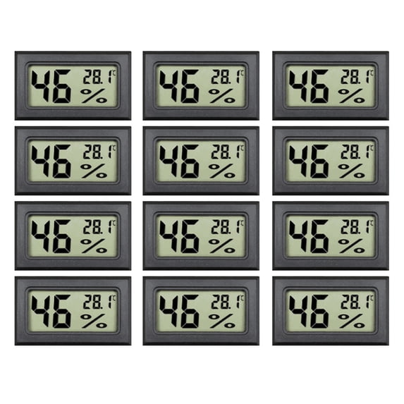 Digital Electronic Temperature Gauge Thermometer Hygrometer LCD Display ...