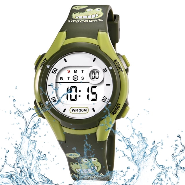 Digital Electronic Watches Sports Waterproof Watch Dual Time Wristwatch ...