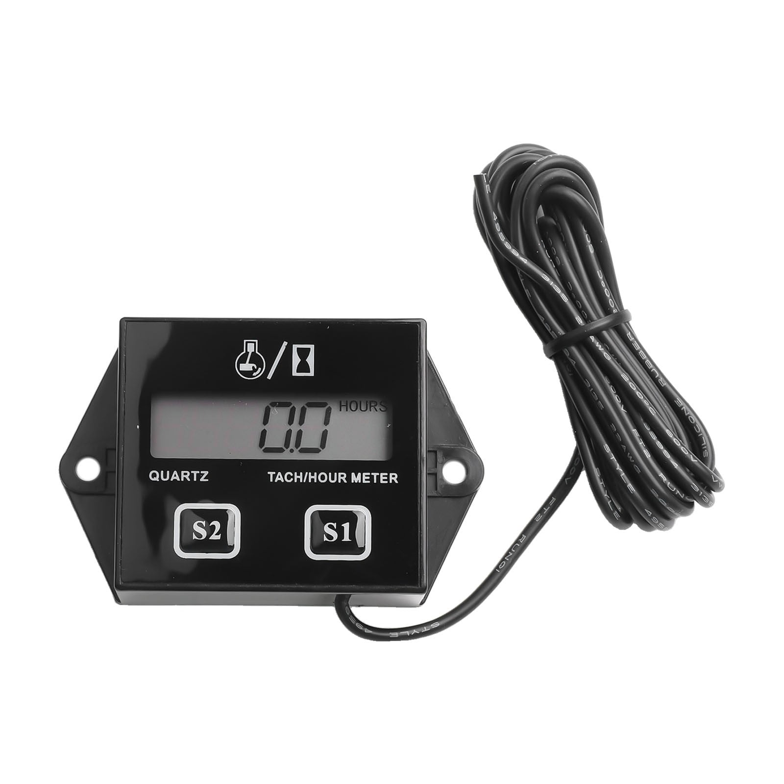 Digital Engine Tach Hour Meter Tachometer Gauge RPM LCD Display ...