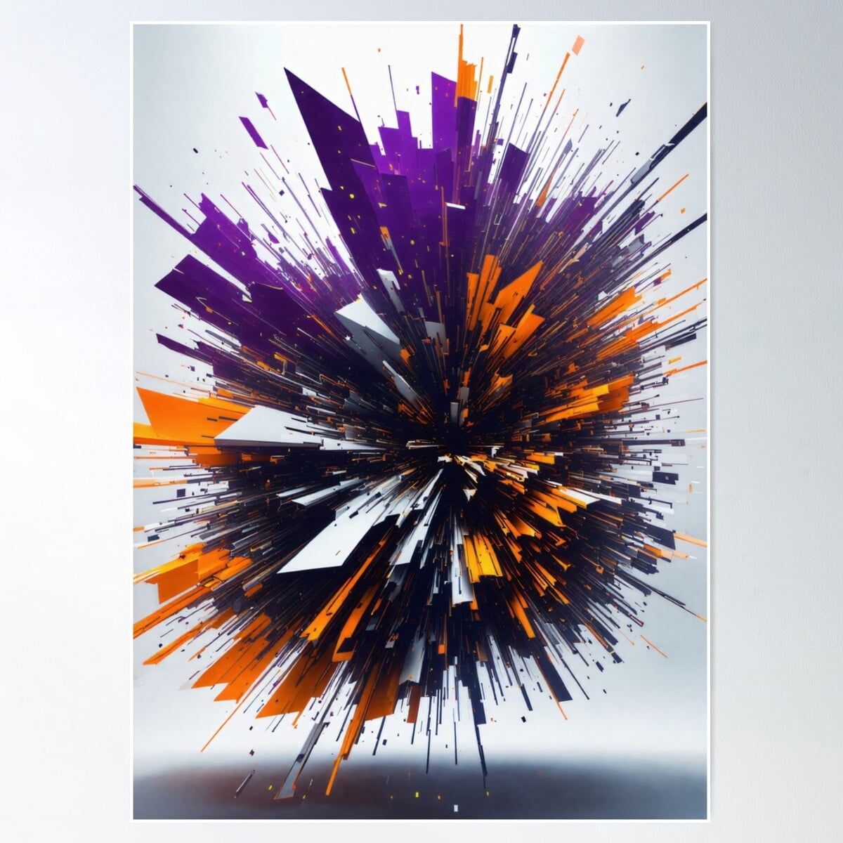Digital Explosion Poster Wall Art, Modern Wall Decor For Living Room ...