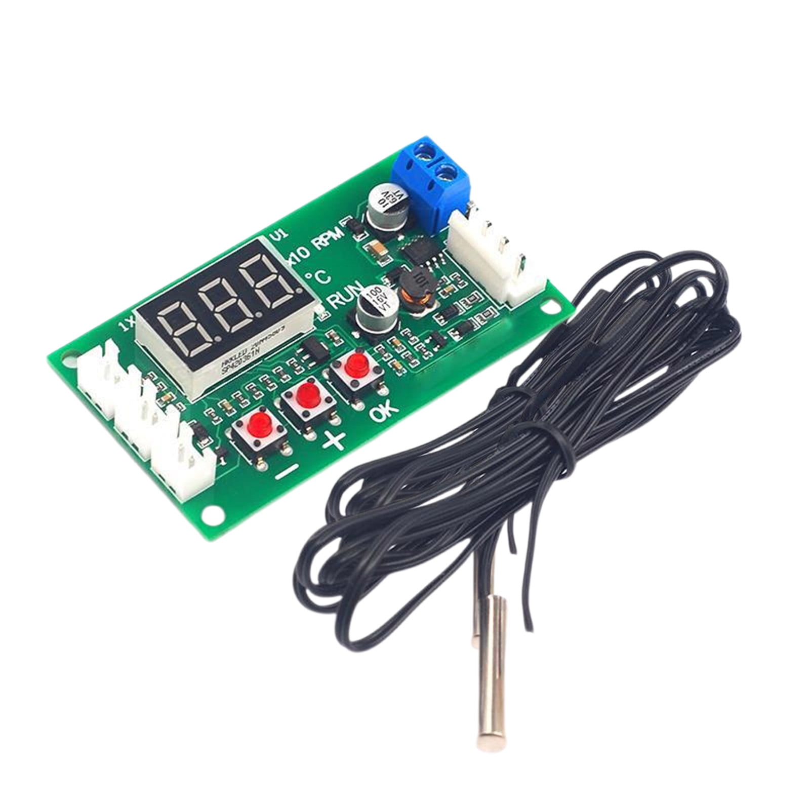 Digital Fan Temperature Controller Module with Wide voltages Ranges Plastic for 4 Wire PWM ...