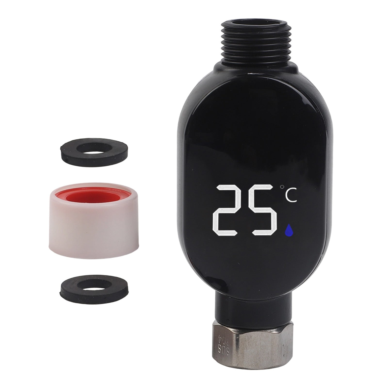 Digital Faucet Thermometer Waterproof With Color Coded Temperature ...