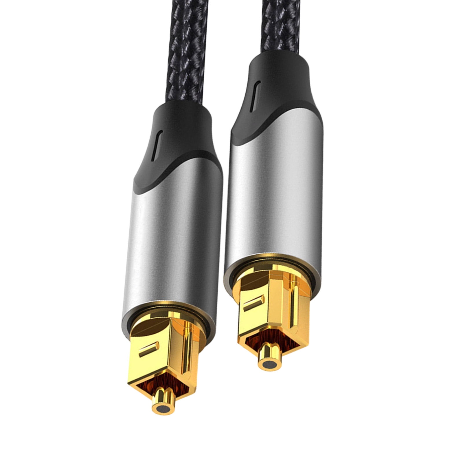 Digital Fiber SPDIF Cable, 1m Length with 3.5mm Port, Nylon Braided ...
