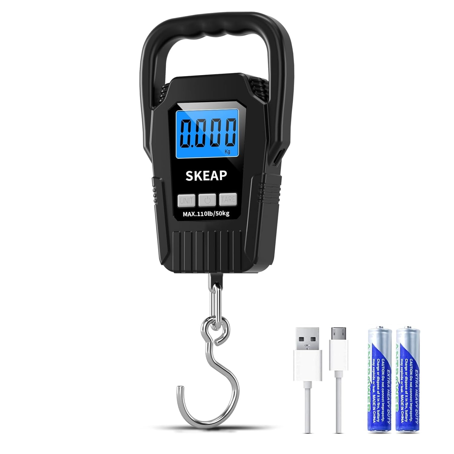 Digital Fish Scale Hanging Scale Fishing Scale, 110 lbs/50 kg Luggage ...