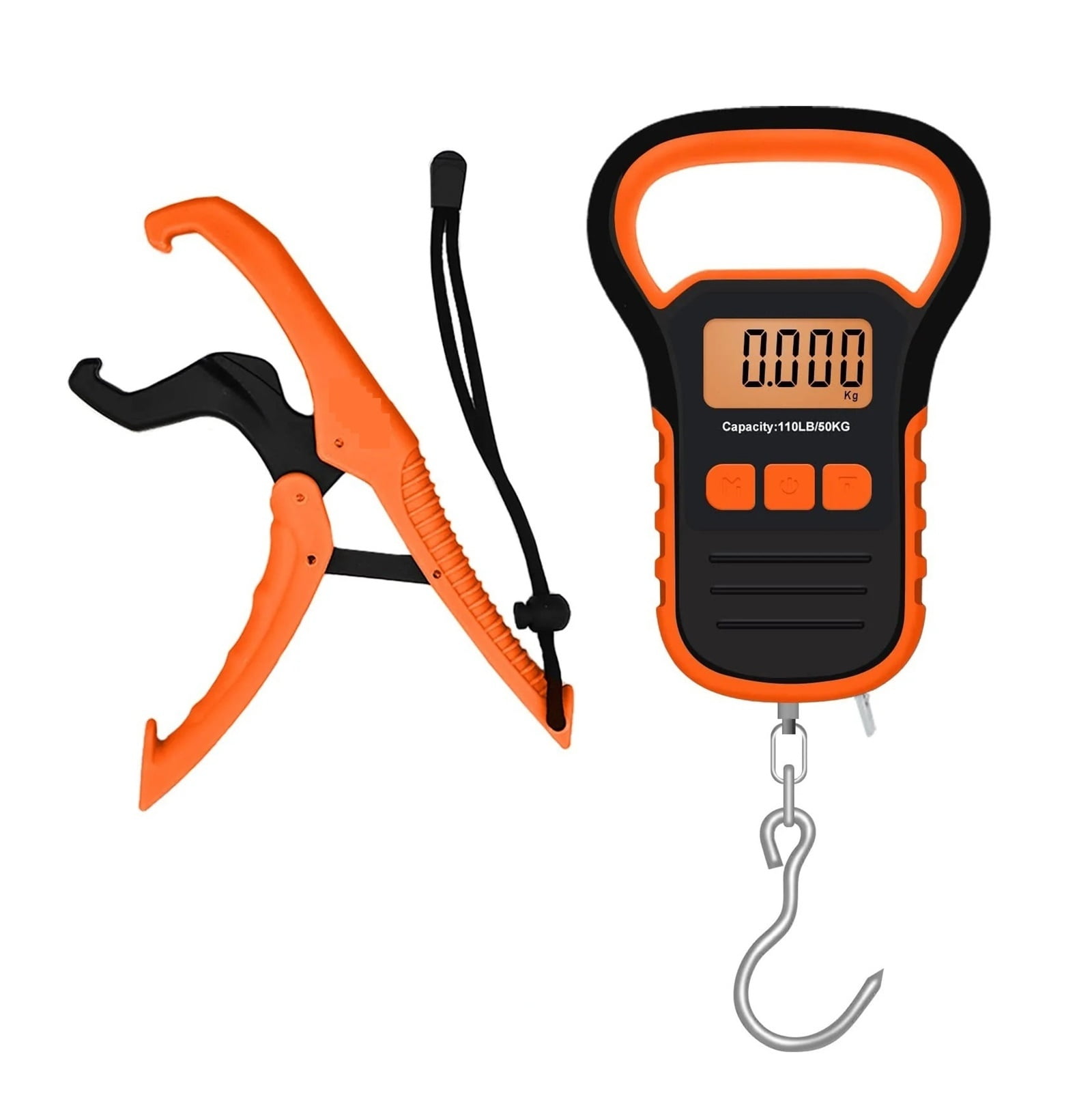 Digital Fish Scale With Ruler And Catch, 110 Lb/50 Kg Portable Hanging ...