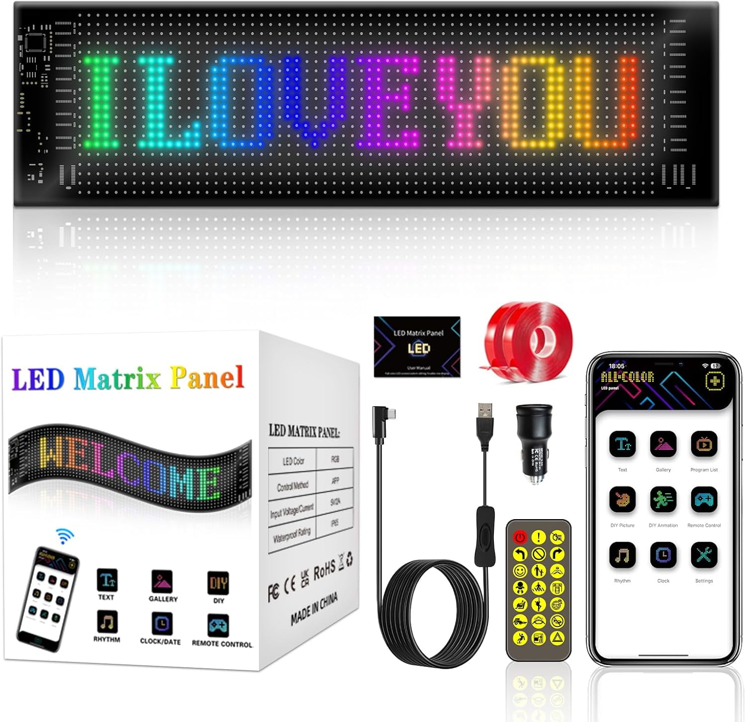 Digital Flexible Signs for , SUVs, &Party Wedding Festival, App Control ...