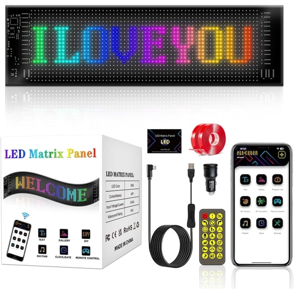 Digital Flexible Signs for , SUVs, &Party Wedding Festival, App Control ...