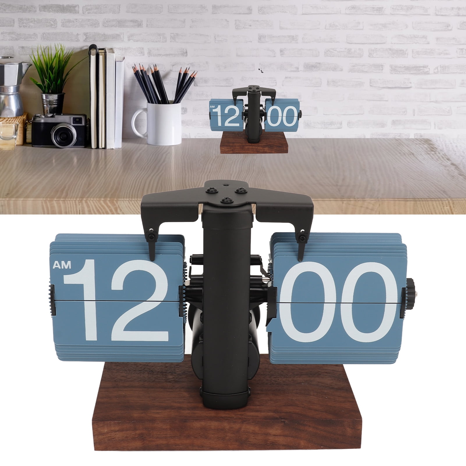 Digital Flip Down Clock Retro Automatic Turning Battery Operated ...