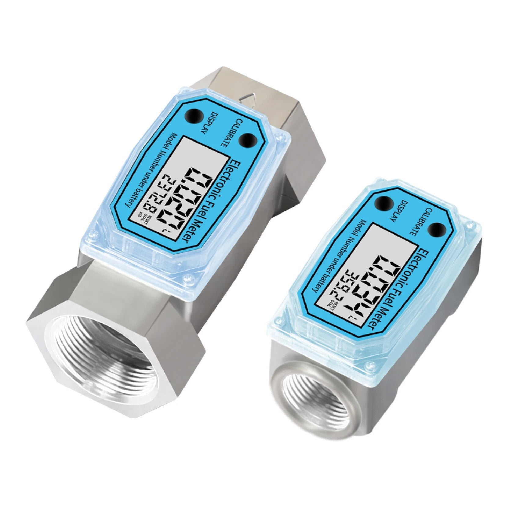 Digital Flow Meter Aluminum 3/4Inch1Inch1.5Inch2Inch Thread, Electronic ...