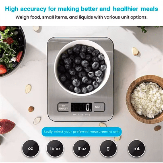 Digital Food Scale, 22lb Kitchen Scales Grams and Ounces for Weight ...