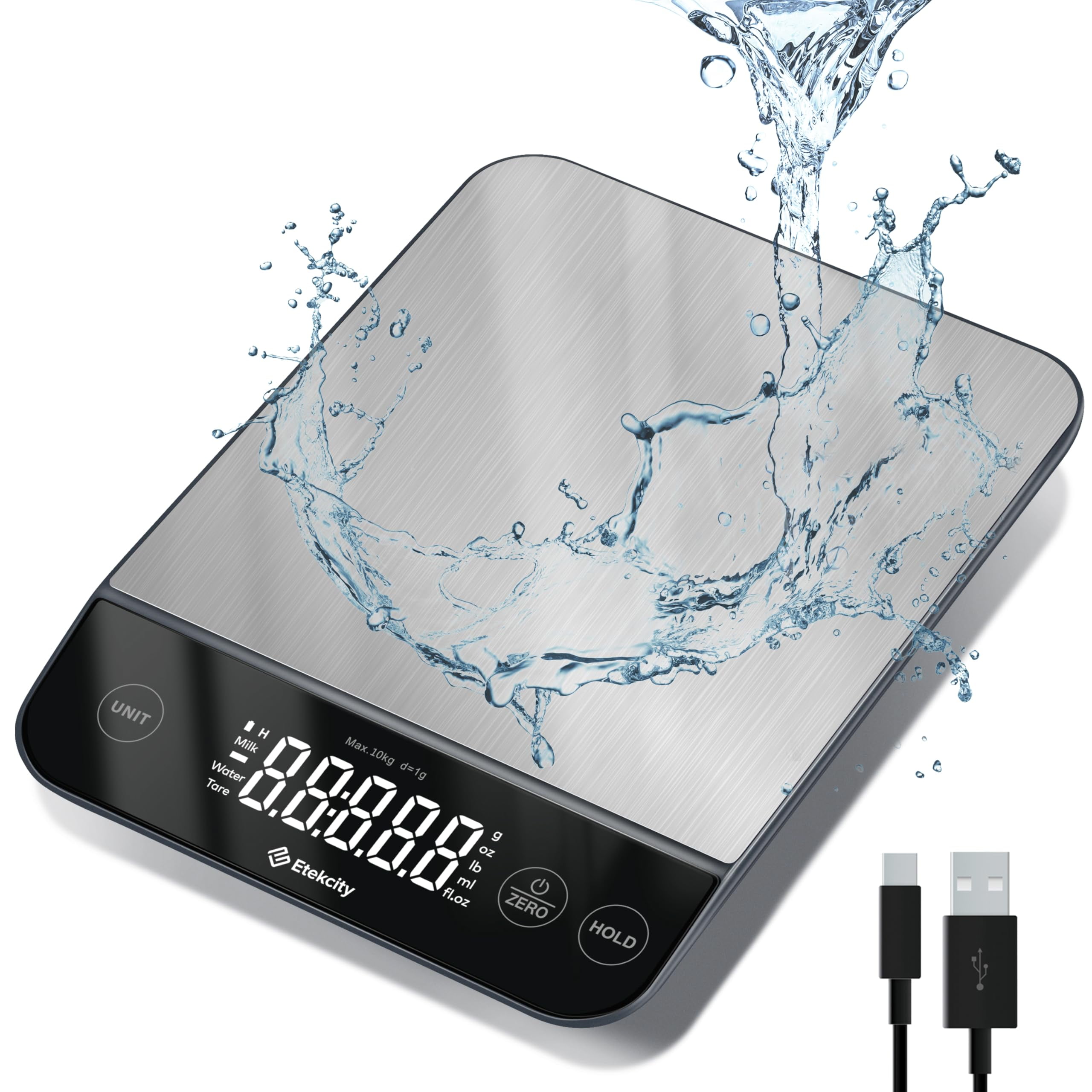 Digital Food Scale 22lb Weight1 in Grams for Weight Loss 304 Stainless ...