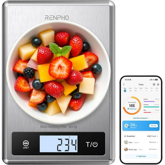 Digital Food Scale with Nutritional Calculator, Smart Kitchen Scale ...