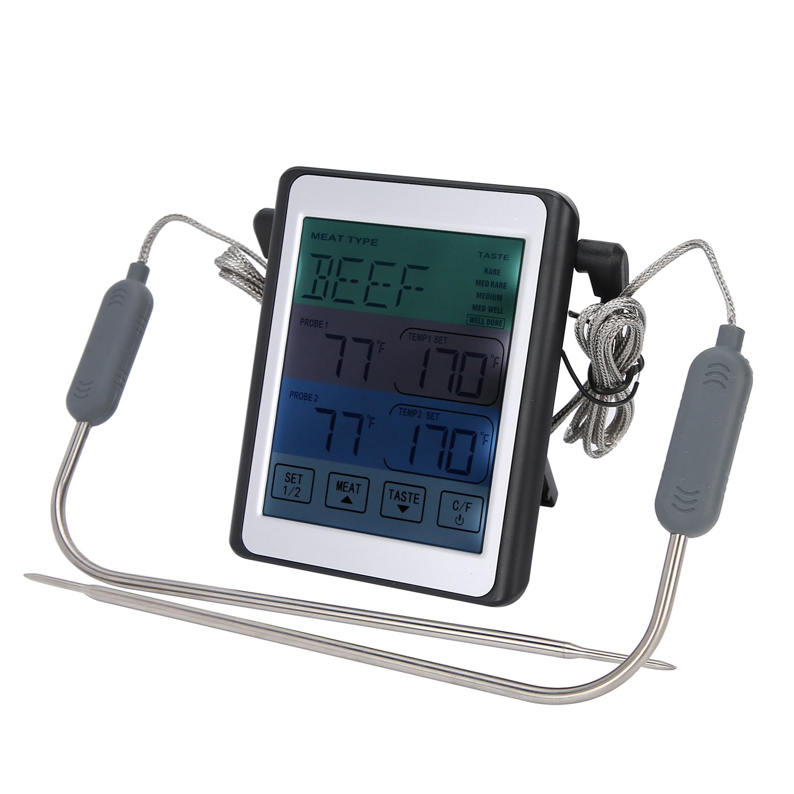 Digital Food Thermometer, Dual Probe, Fast Accurate Meat Temp Reading ...