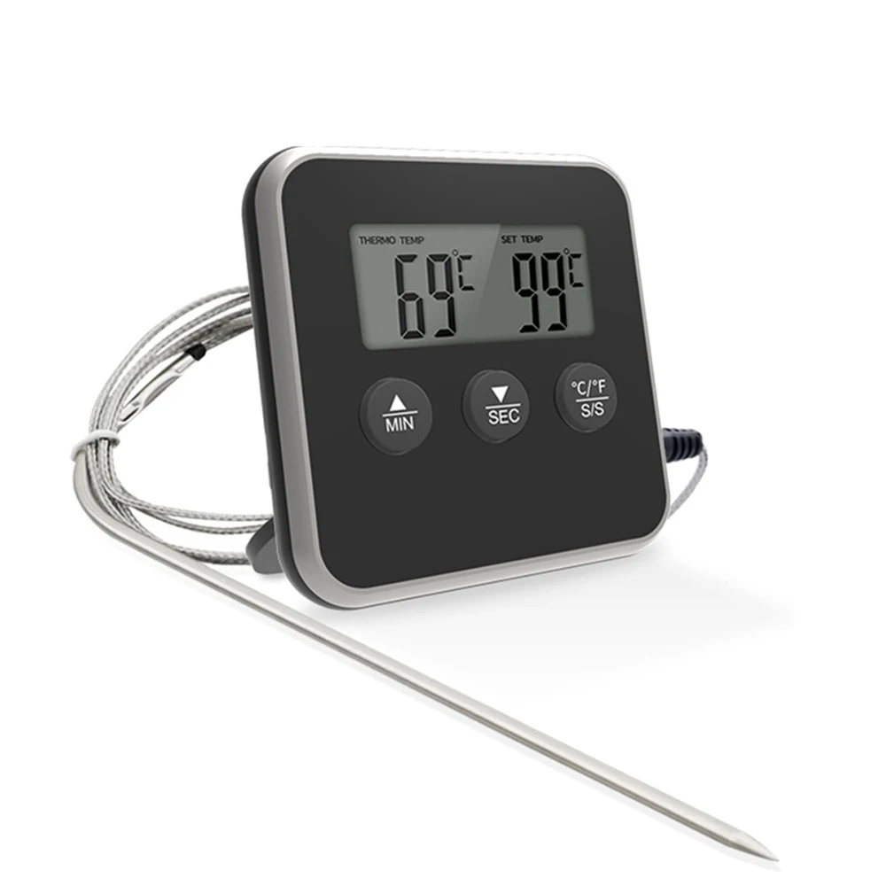 Digital Food Thermometer Probe BBQ Meat Water Oil Cooking Temperature ...