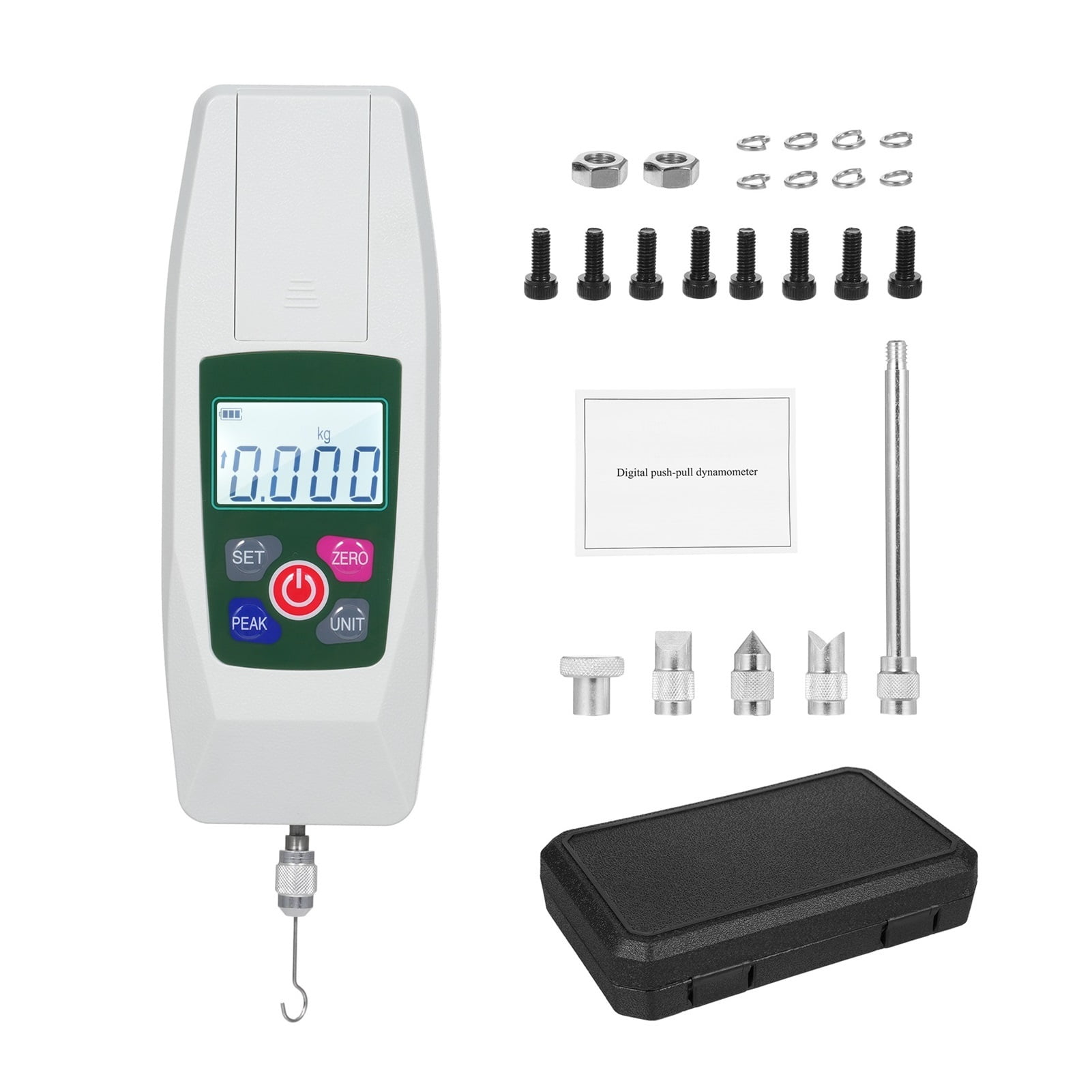 Digital Force Gauge Push and Pull Tester Meter Mini Dynamometer N Kg Lb ...