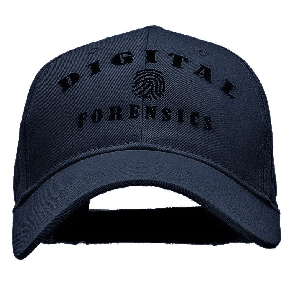 Digital Forensics Embroidered Solid Cotton Twill Strap Cap - Navy OSFM ...