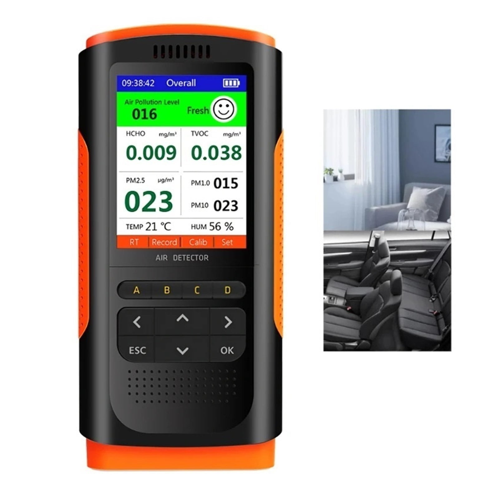Digital Formaldehyde Detector Handheld Air Quality Tester Indoor House Air Test Pm2 5 Pm10 Pm1