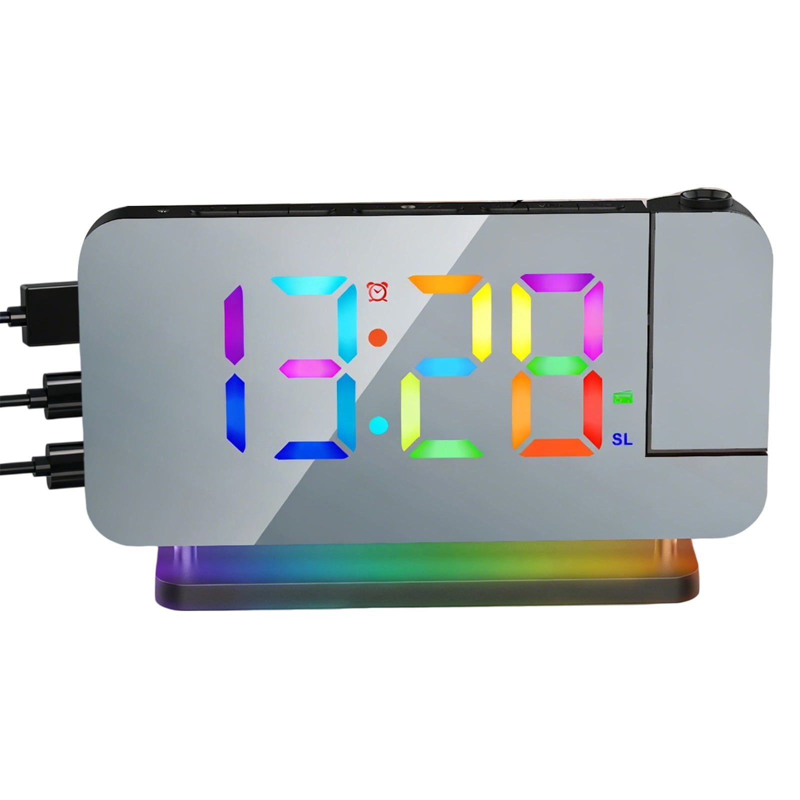 Digital Frequency Modulation Radio Alarm Clock Projector Clock Ceiling ...
