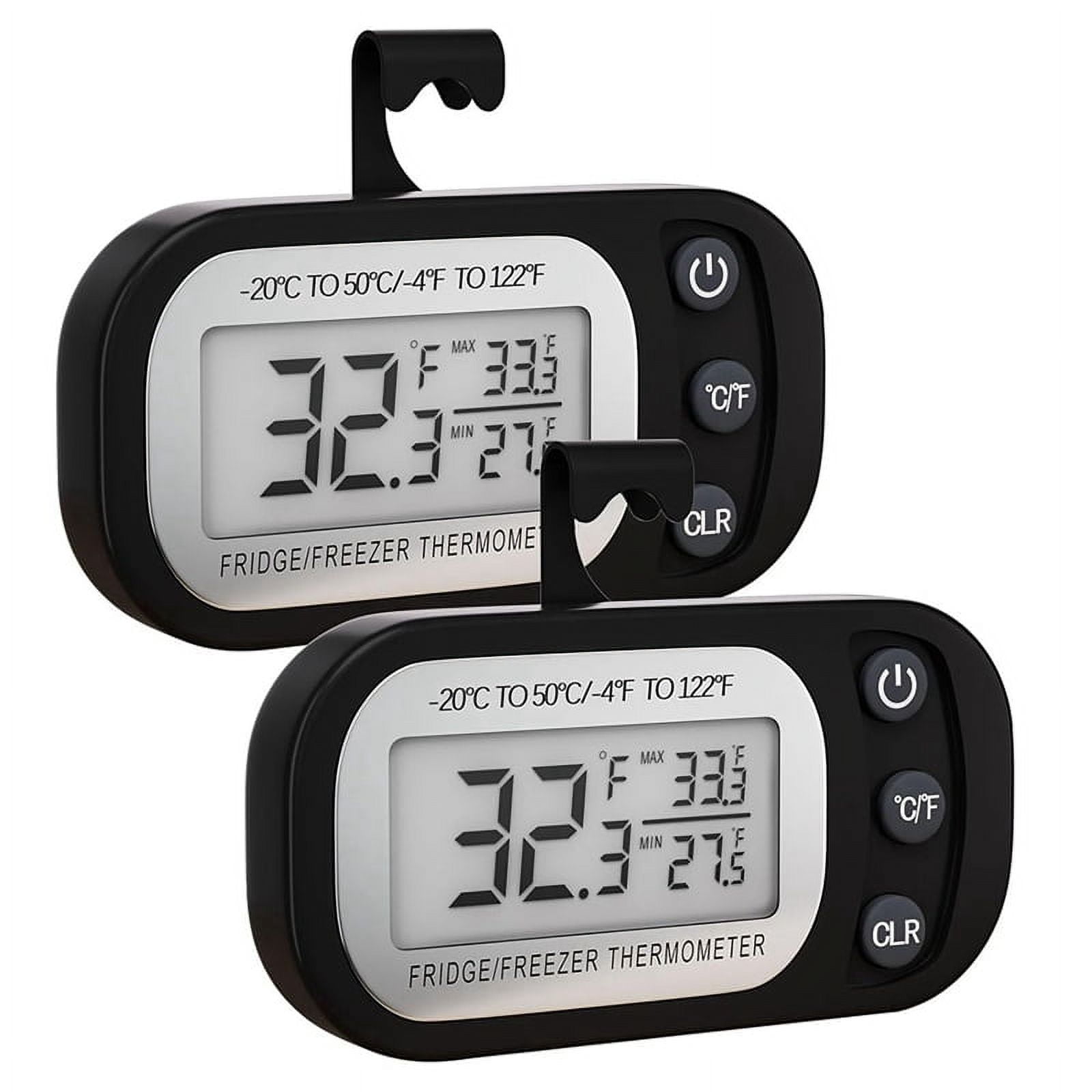 Digital Frigerator Thermometer 2 Pack, Thermometer Refrigerator with ...