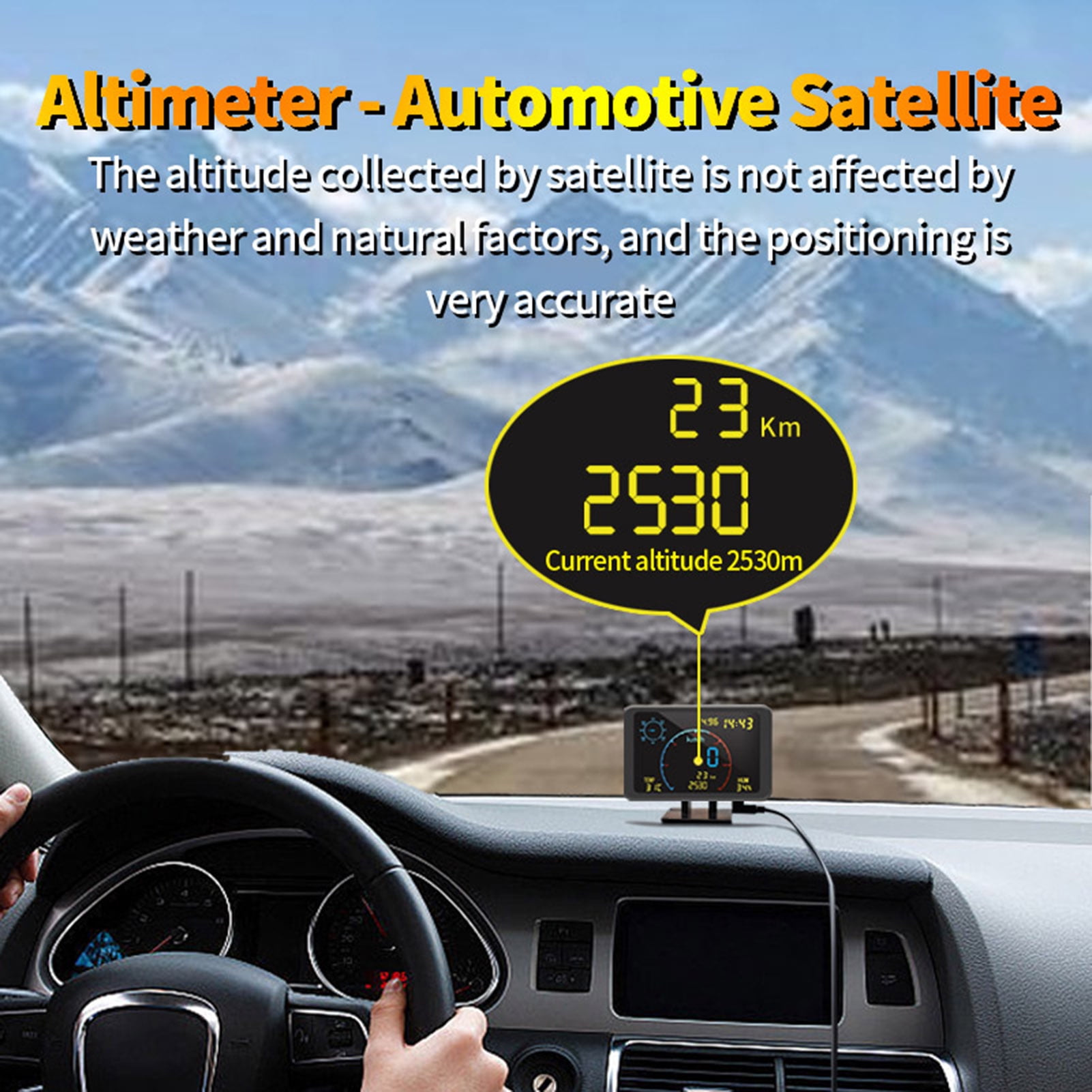 Digital GPS Speedometer Odometer 4.7 Inch LCD Display HUD Display With ...