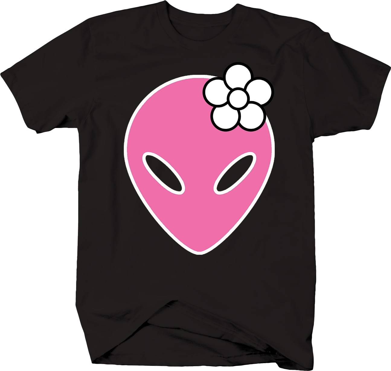 Digital Girly Pink Alien With Flower Graphic Tshirts for Men Large ...