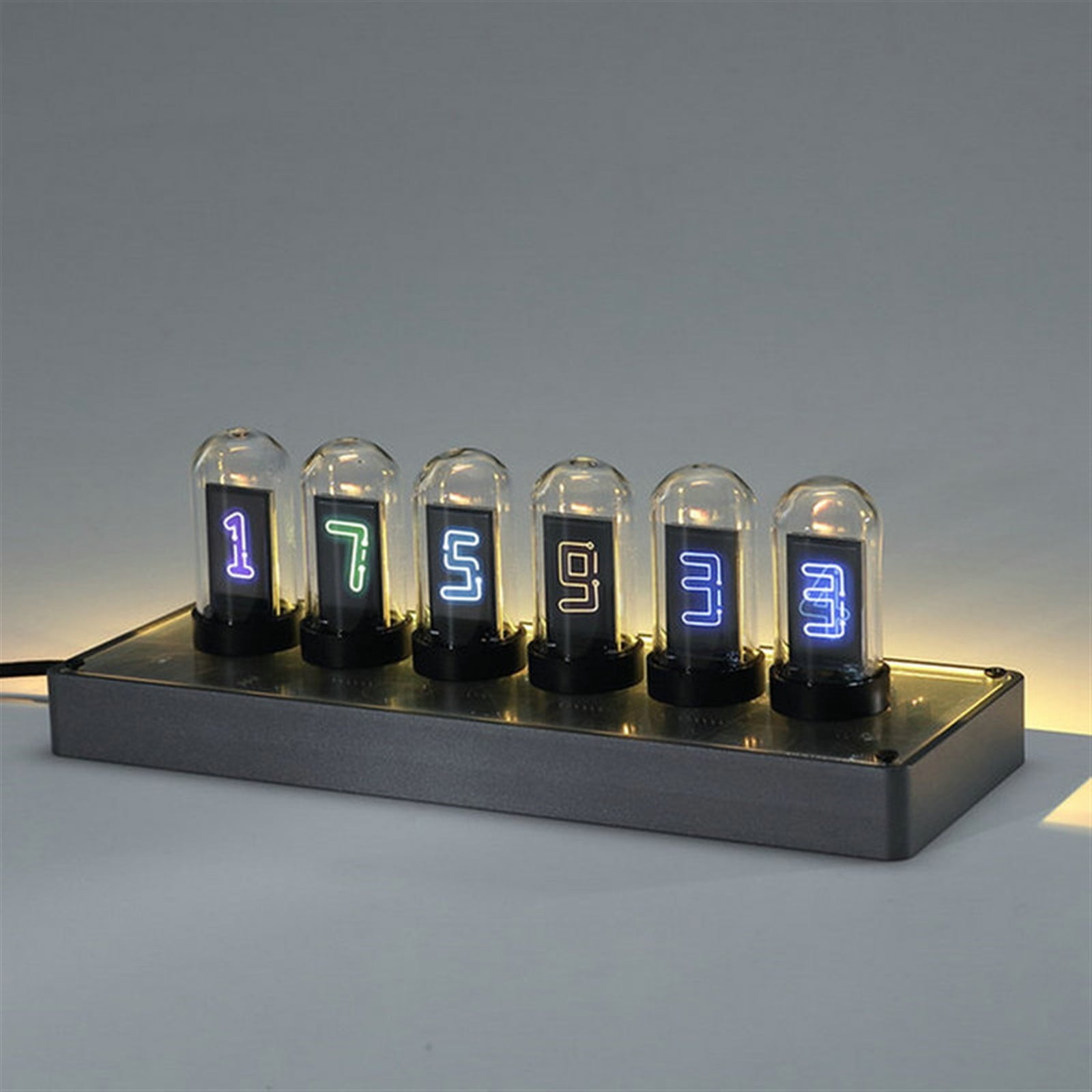 Digital Glow Nixie Tube Clock Editable Display Pictures Modern Nixie ...