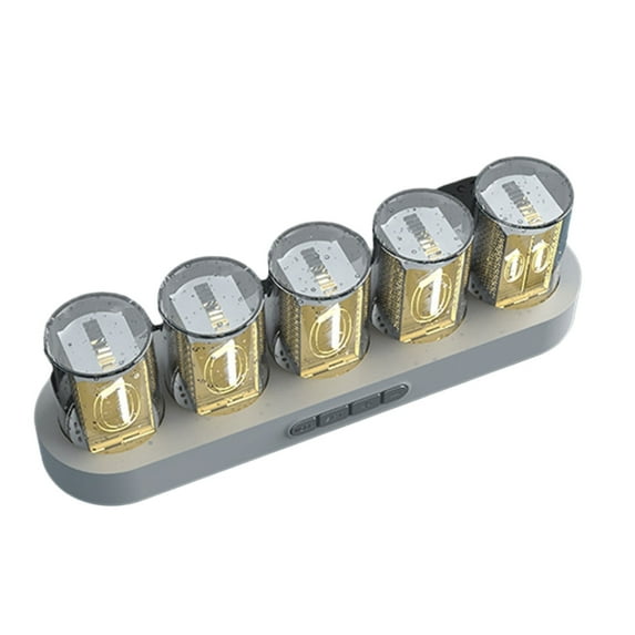 Digital Glow Tube Clock with LED Glows Light for Home Desktop ...