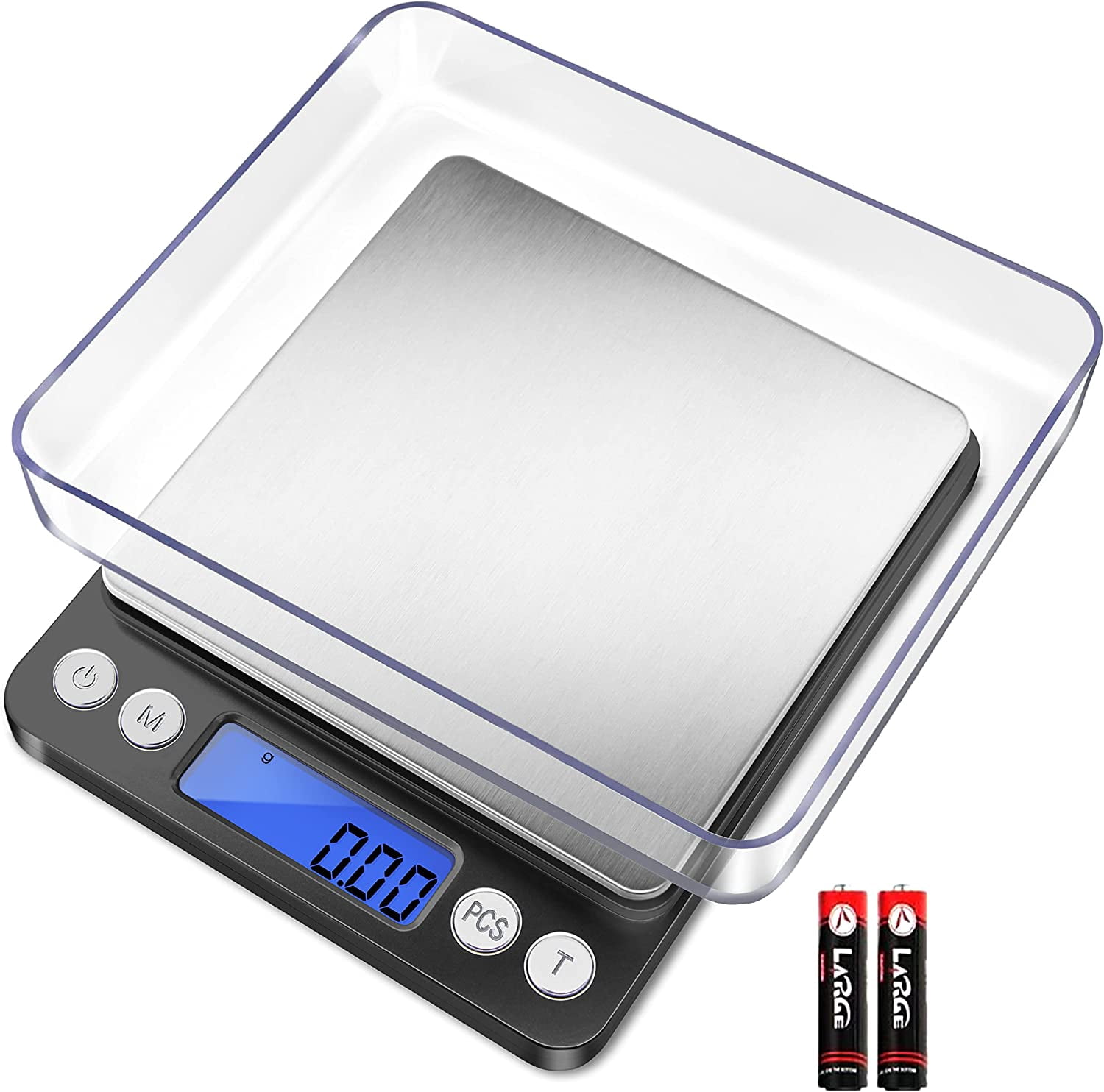 Digital Gram Scale with 2 Trays, 500g/ 0.01g Small Jewelry Scale, 6 ...