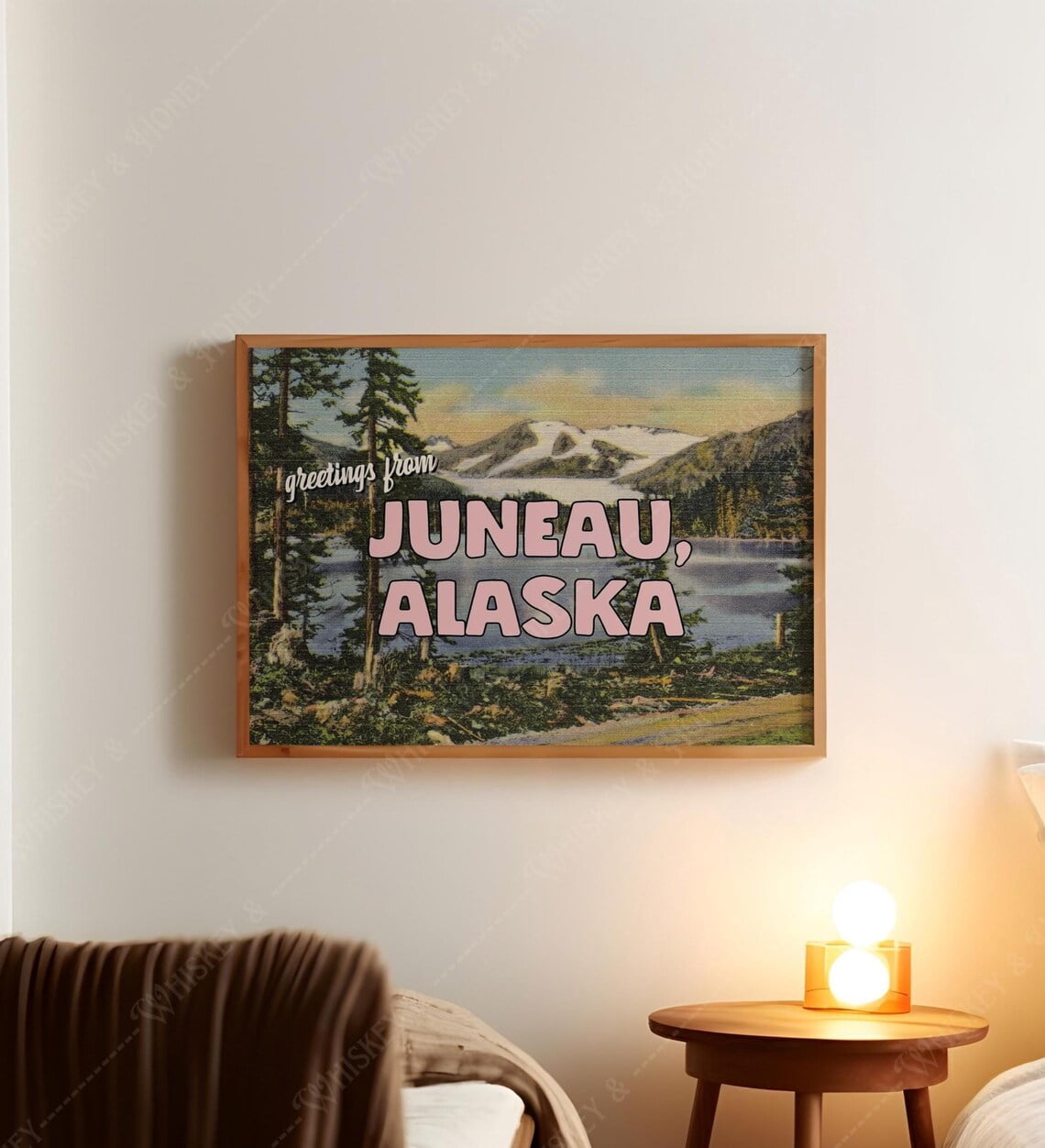 Digital, Greetings From Juneau Alaska Poster, Vintage Postcard Poster ...
