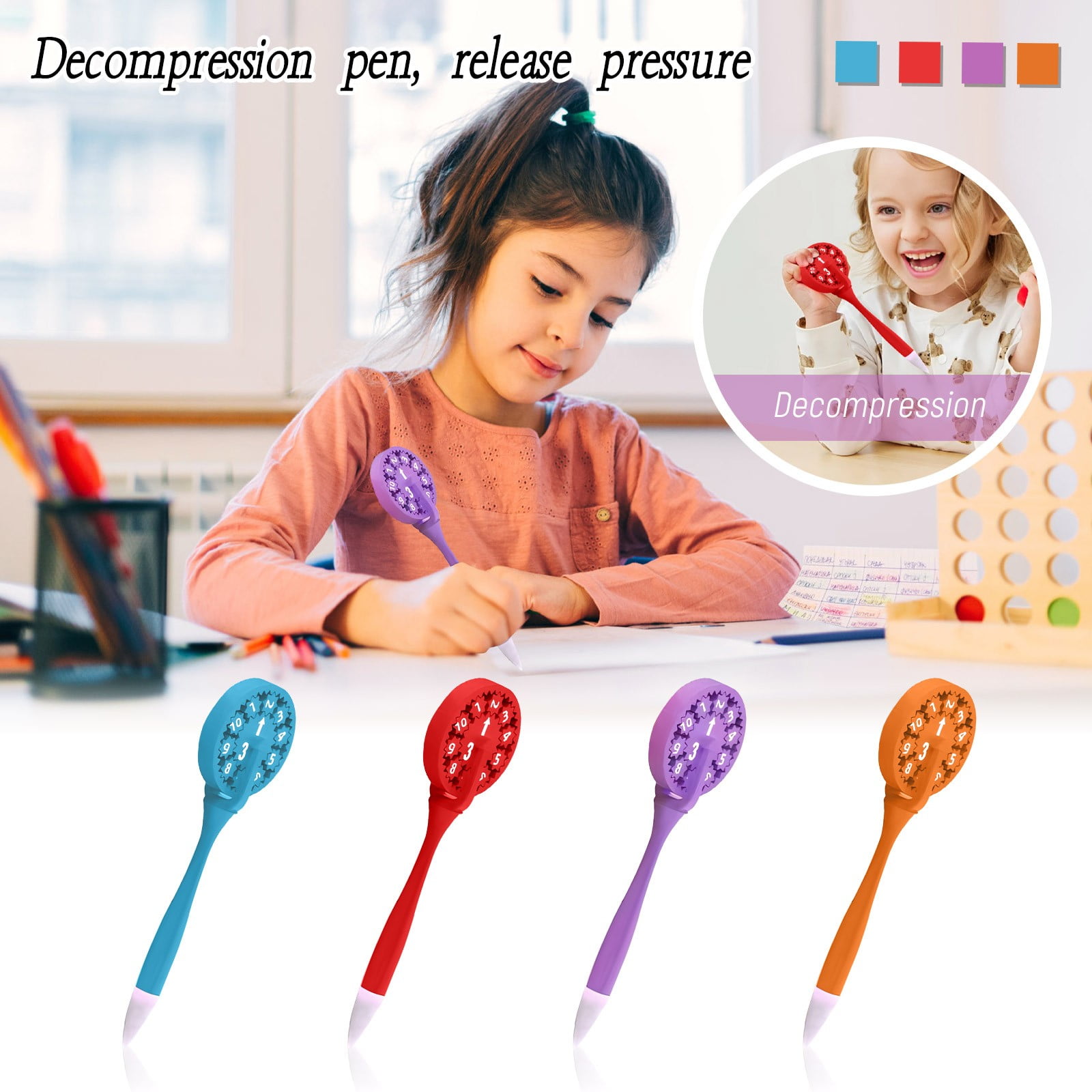 Digital Gyroscope Decompression Pen, Math Facts Fidget Spinner Pen ...