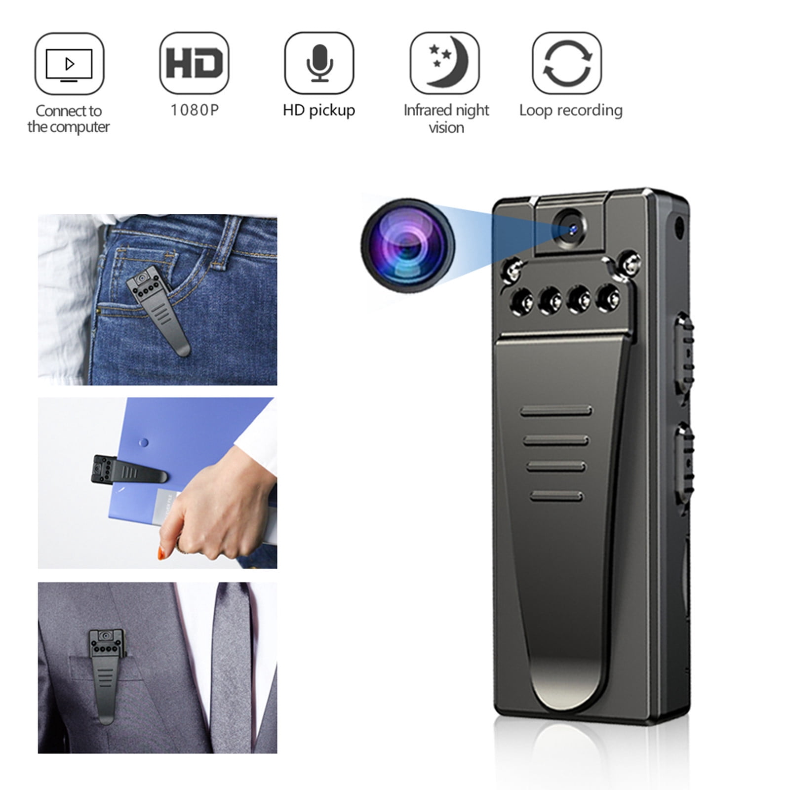 Digital HD Motion Detection Cam, Magnetic Loop Recorder, 1080P ...