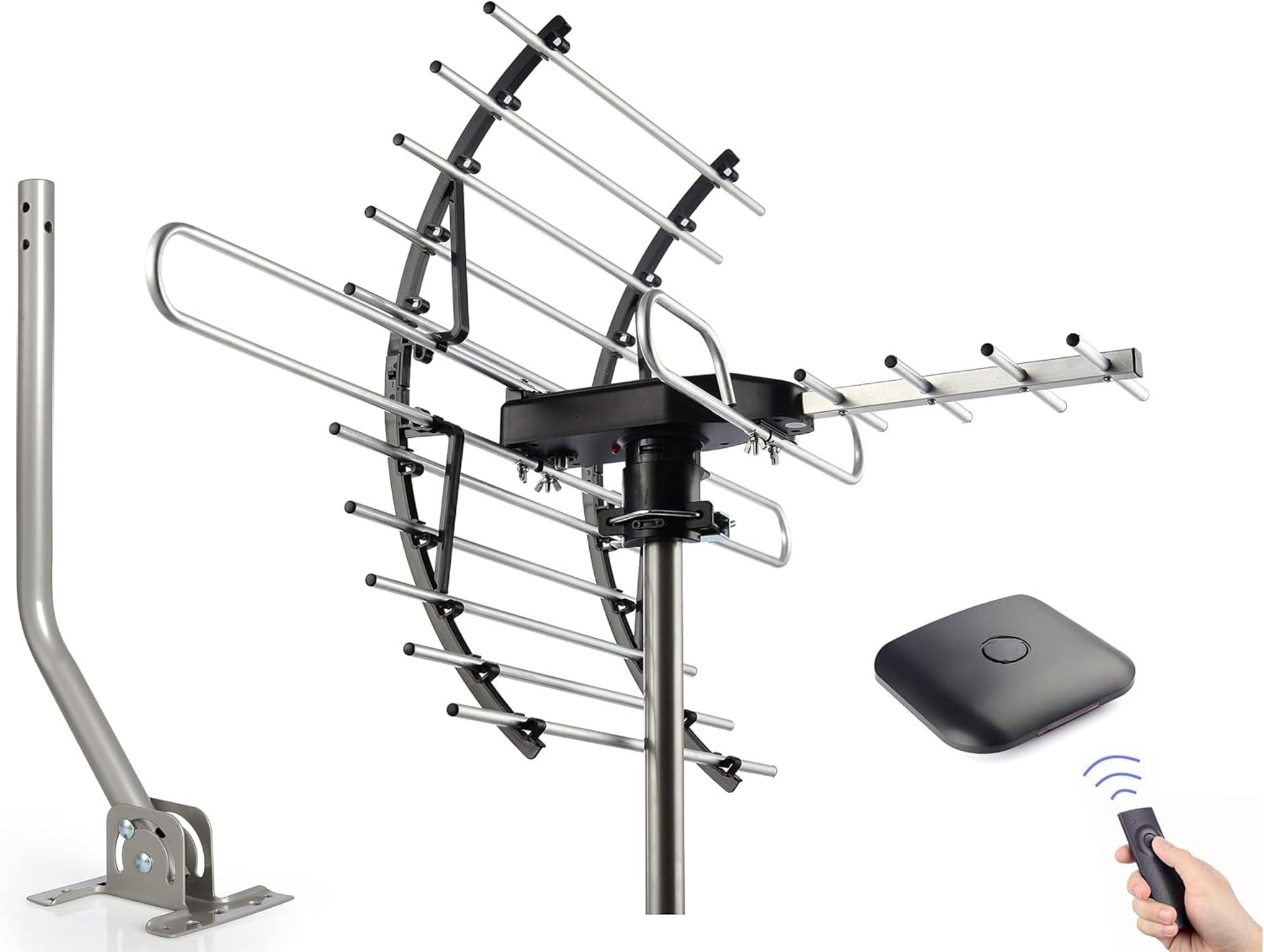Digital HD TV Antenna, Amplified Attic/Outdoor Antenna,4K 1080P VHF UHF ...