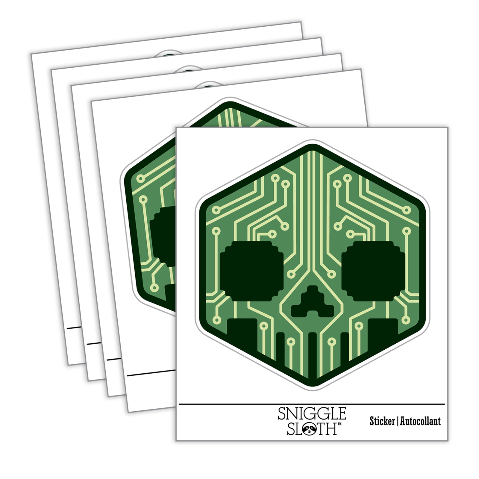 Digital Hacker Skull Computer Gamer Car Window Bumper Water Bottle ...