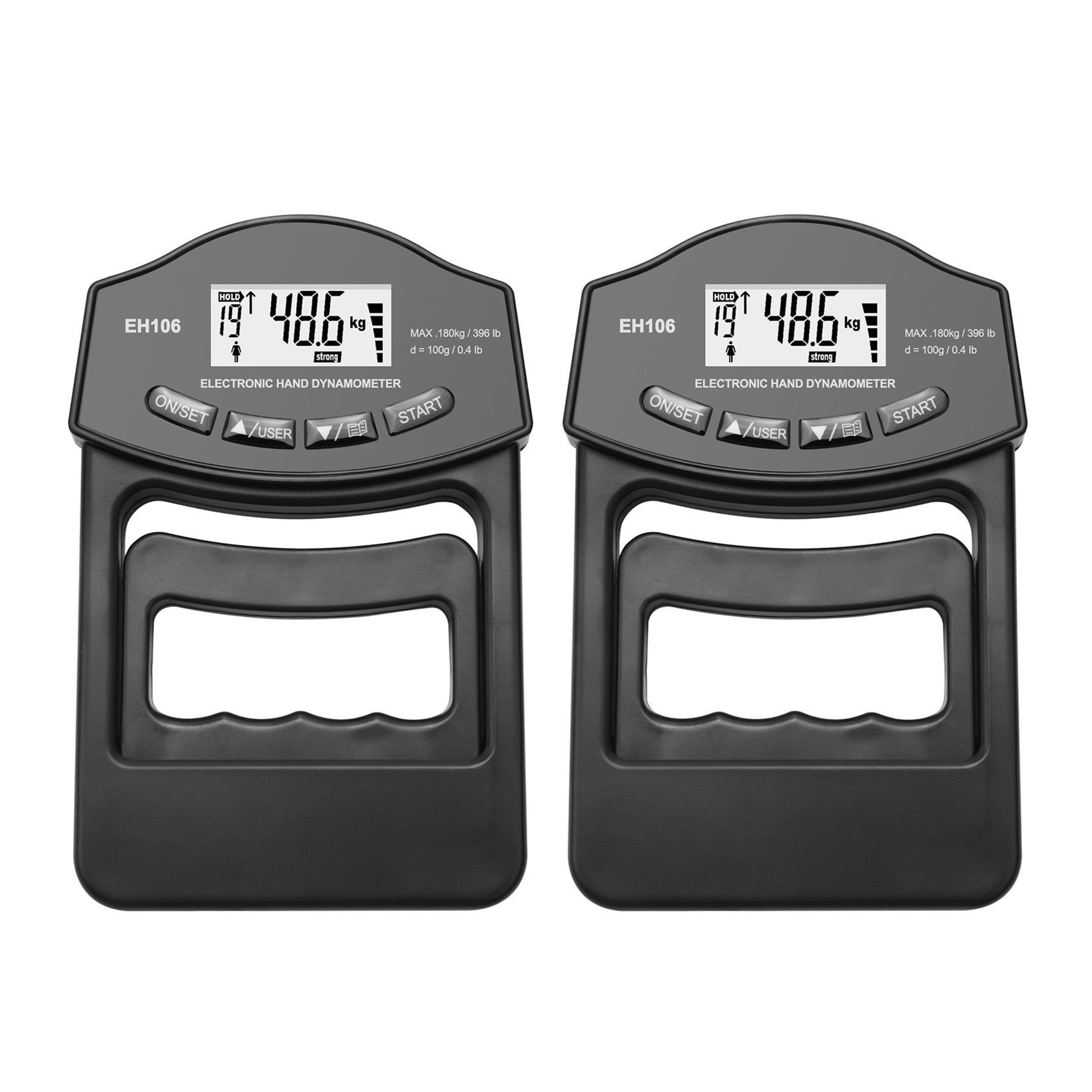 Digital Hand Dynamometer Grip Strength Trainer 396Lbs/180 Kgs Grip ...